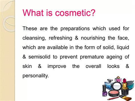 Cosmetics Part 1 Ppt