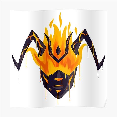 Beautiful And Funny Flame Atronach On Fire Design Poster For Sale By
