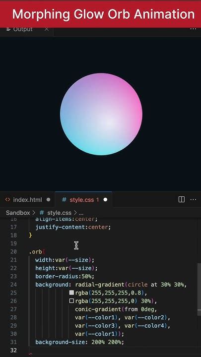 Morphing Glow Orb Animation Html Css Youtube