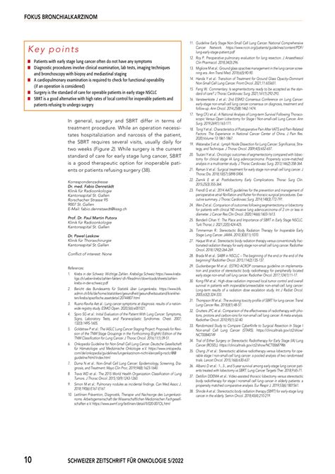 Early Stage Non Small Cell Lung Cancer Comparison Of Surgery And