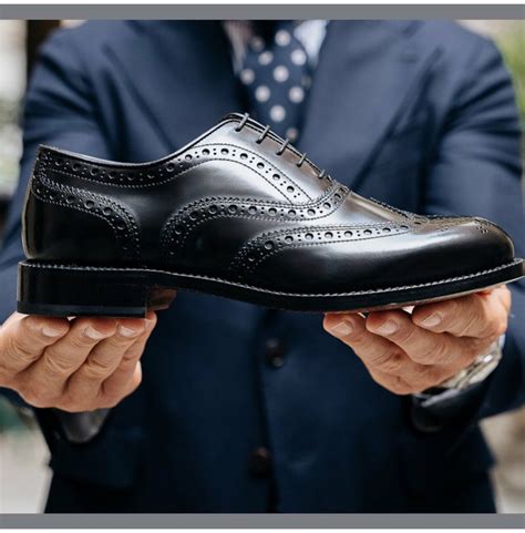 Handmade Mens Black Brogue Wingtip Dress Shoes Men Rebelsmarket