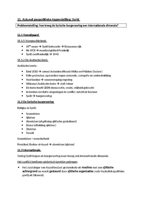Smvt Geschiedenis Actuele Geopolitieke Tegenstellingen Syrië Af