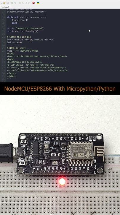 nodemcu esp8266 led on off wirelessly switch using micropython youtube