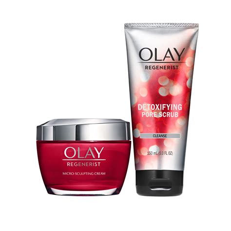 Olay Regenerist Anti Aging Pore Scrub And Moisturizer Duo Pack 67 Oz