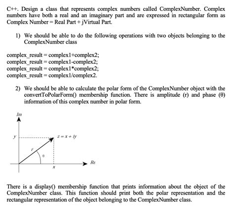 Solved C Design A Class That Represents Complex Numbers