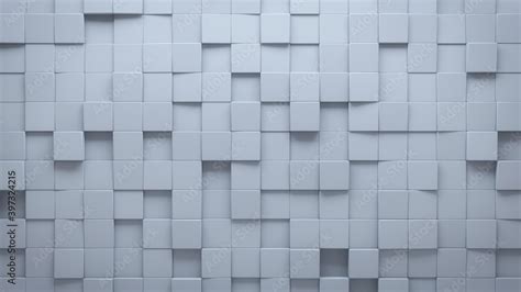 Futuristic High Tech Light Background With A Square Block Structure