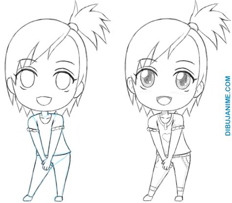 Como Dibujar Chibis Anime Mujer Y Hombre Tutorial Paso A Paso Dibujanime