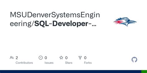 Github Msudenversystemsengineeringsql Developer Data Modeler
