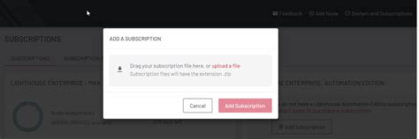 Updating A Subscription To Lighthouse