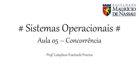 Pdf Sistemas Operacionais Aula 05 Concorrência Dokumentips