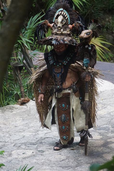 Mayan Dance At Mayan Village At Xcaret Park Mexico Editorial