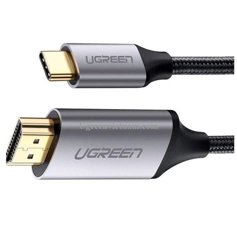 Перехідник Ugreen Type-C M to HDMI M 1.5m MM142 Alum. (Gray\Black ...