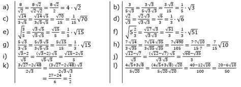 Wurzeln Nenner Rational Machen Aufgabenblatt 02