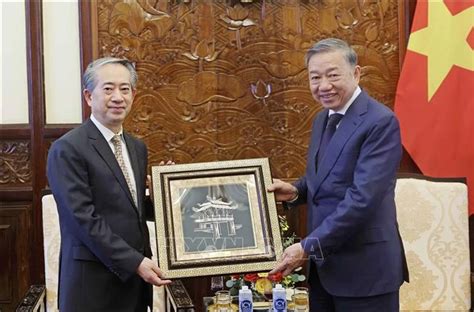 越南国家主席苏林会见中国驻越南大使熊波 Vietnam Vietnamplus