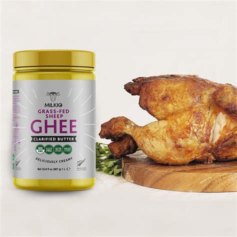 Milkio Grass Fed Sheep Ghee 32 Fl Oz Keto Friendly And Pure