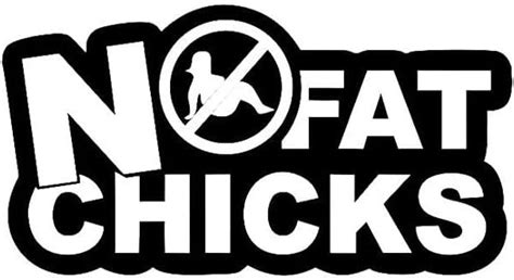 2pcs Warning No Fat Chicks Jdm Sticker Decal Vinyl