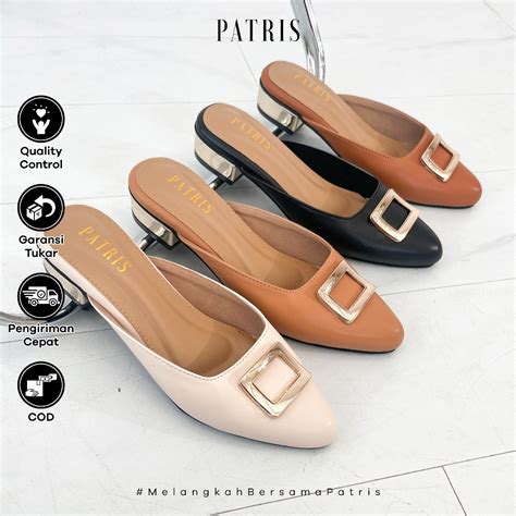 Jual Patris Nelitha Mules Wanita Heels Hak 3 Cm Shopee Indonesia