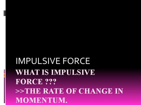 Understanding Impulsive Force Pdf