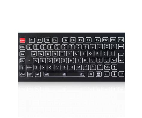 Compact Format Industrial Membrane Keyboard With Metal Dome Key Switch
