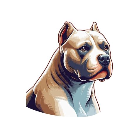 Premium Vector Vector Illustration Of A Pitbull Dog