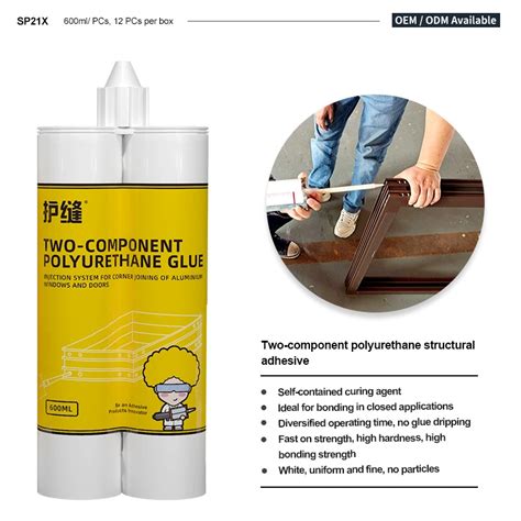 Sepna 600ml Two Component Polyurethane Corner Angle Adhesive White For