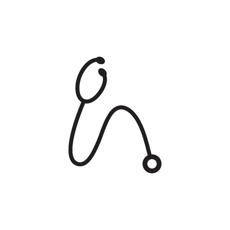 Premium Vector Stethoscope Black Silhouette Vector Icon