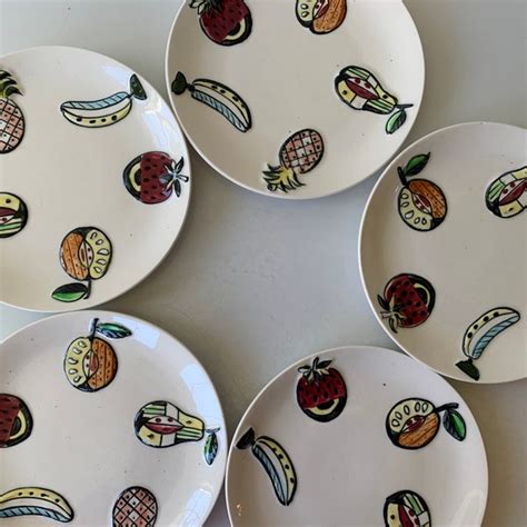 Ceramic Fruit Plates Etsy