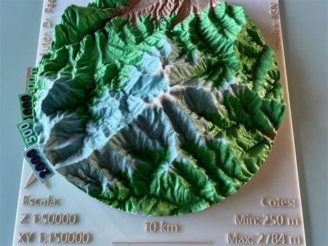 Hipsometric Relief Map Of Canigó By Dr Padró Makerworld