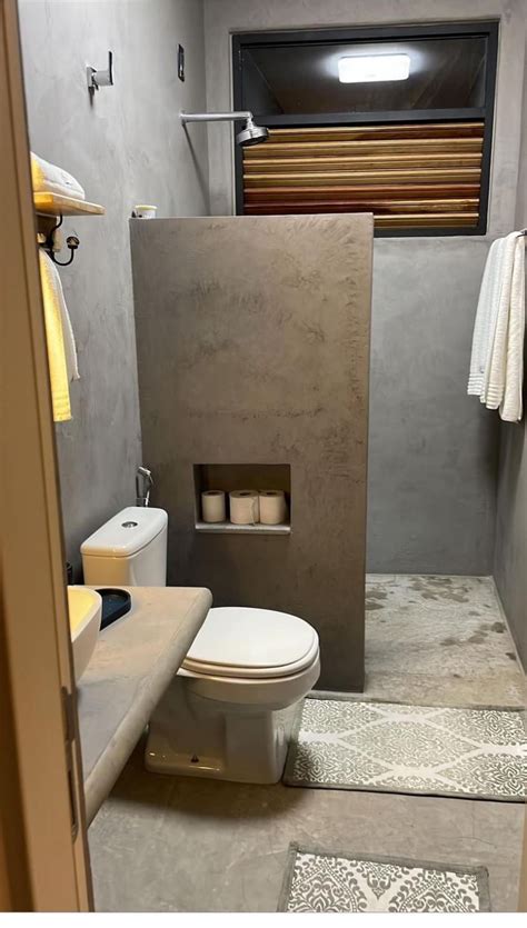 Pin By Hilda Feliciano On Baño En Cemento Bathroom Design Small