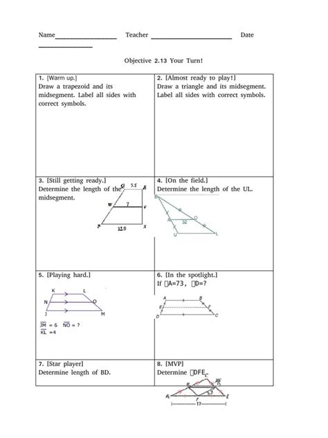 Midsegment Of A Triangle Worksheet Pro Worksheet