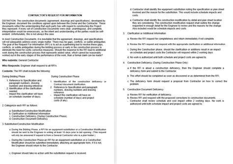 8 Construction Rfi Templates Word Excel Fomats