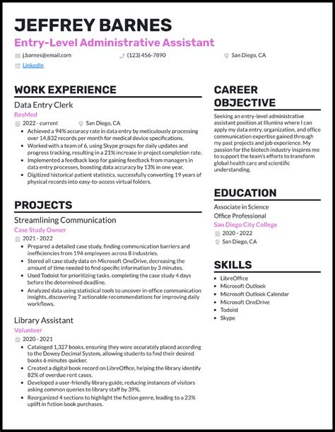 Free Administrative Assistant Resume