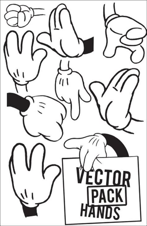 Mickey Mouse Hand Vector At Getdrawings Free Download
