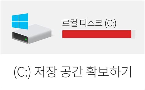 윈도우 10 C 드라이브 공간 및 용량 늘리기