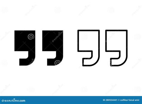Quote Icon Quotation Mark Symbol Stock Vector Illustration Of Marks