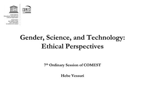 Ppt Gender Science And Technology Ethical Perspectives Powerpoint