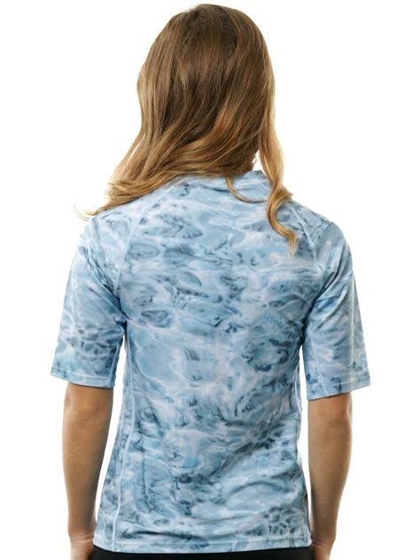 Aqua Design Womens Relaxed Fit Short Sleeve Sun Protection Rashguard