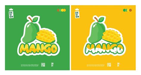 Cute Mango Logo Concept With A Blend Of 2 Colors 5078724 Vector Art At Vecteezy