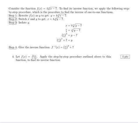 Solved Consider The Function F X 4x 73 ﻿to Find Its