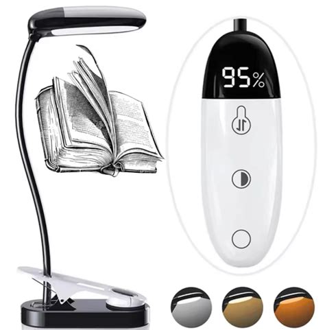 Лампа для читання книг Акумуляторна з підзарядкою 8 Led світлодіодів 3 рівня світіння 3000 6000К