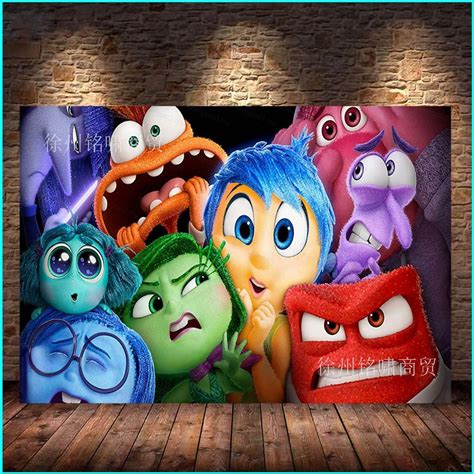 Yu3 Inside Out Theme Cartoon Celebrate Party Photo Photography Backdrop Background Cloth Scene