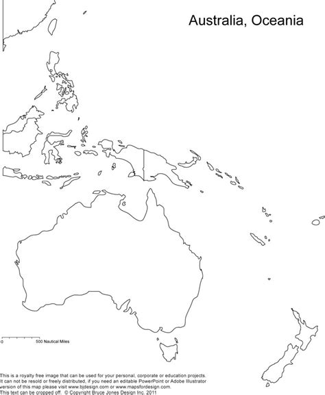 Printable Oceania Map Dara Map
