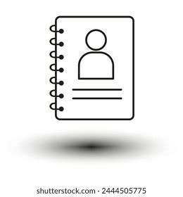Personal Profile Notebook Icon Identity Documentation Stock Vector