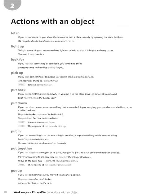 Actions With An Object Pdf