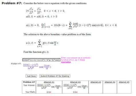 Solved Problem Consider The Below Wave Equation With Chegg