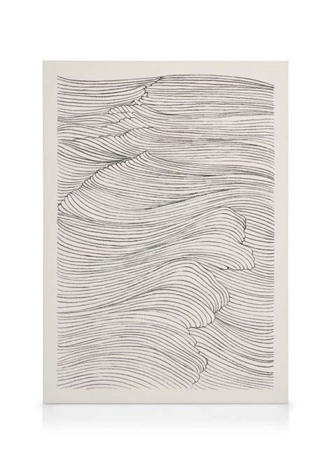 Waves In Line Toile Linear Art Line Art Wave Illustration