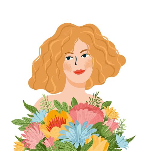 Premium Vector Vector Isolated Illustration Of Cute Woman With