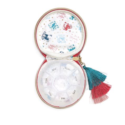 Vegan Leather Pill Box Daily Vital Mins Ronnie John