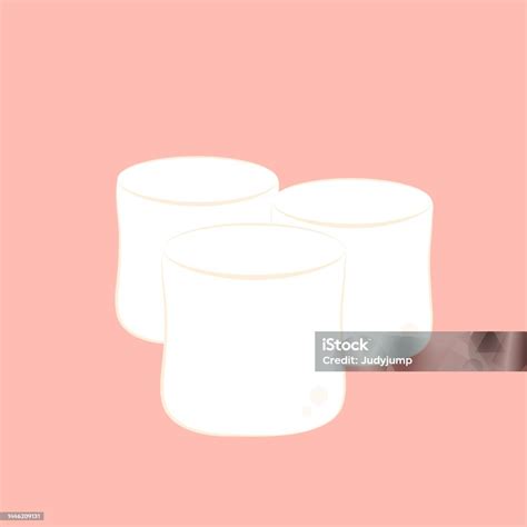 Ilustración De Vector De Dibujos Animados De Malvavisco Espacio Libre Para Texto Pila De