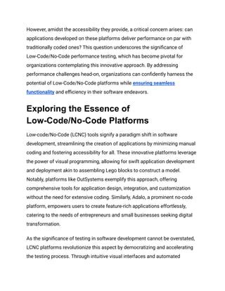 The Ultimate Guide To Performance Testing In Low Code No Code Environments Pdf